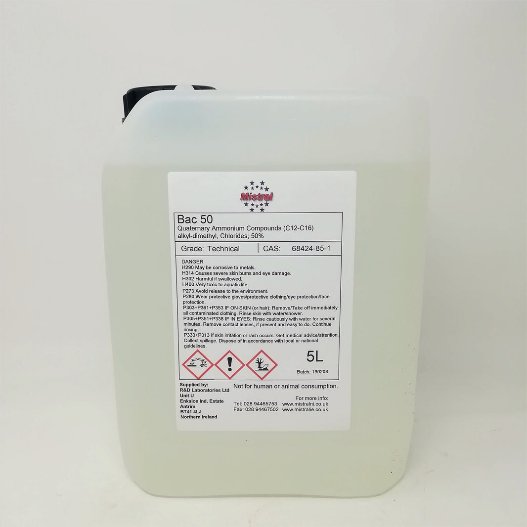Buy Alkyl Dimethyl Benzyl Ammonium Chloride - Benzalkonium BAC50 UK ...