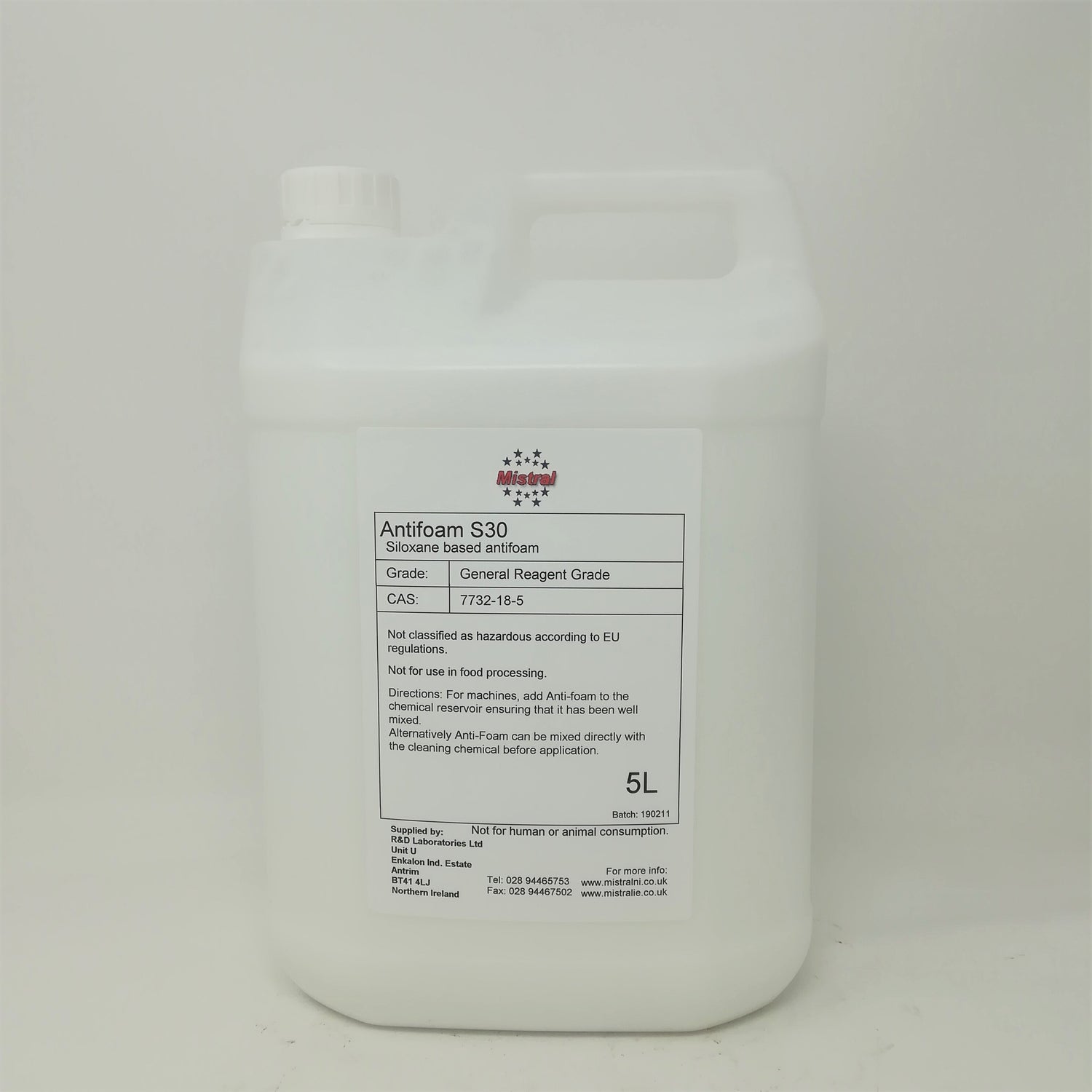 Buy Antifoam Defoamer - Siloxane Emulsion Concentrate UK & Ireland ...